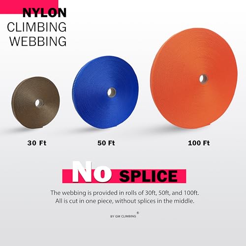 Snapklik.com : 1 Inch Nylon Tubular Webbing Tape CE UIAA Certified ...