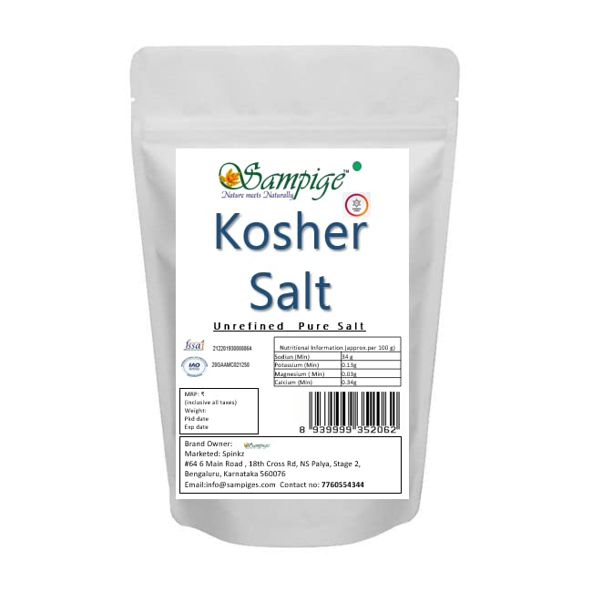Kosher salt - All Natural & Coarse - 900 Grams : Amazon.in: Grocery ...