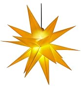 ETiME Adventsstern Weihnachtsstern mit 18 Spitzen Stern 3D Kunststoff Ø ...