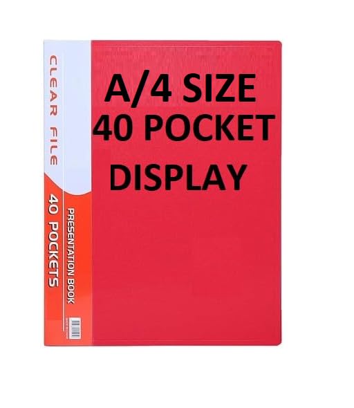 Display File,Clear Leaves A4 Size Papers,40 Folders, Plastic (40 Pocket ...