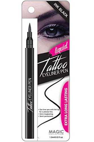 Amazon.com : MAGIC COLLECTION LIQUID TATTOO EYELINER PEN INK BLACK # ...
