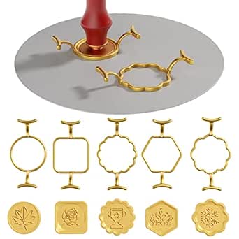 Amazon.com: Sweet Password 5PCS Metal Wax Seal Molds for 1 Inch Stamp, Rings Set With 1PC ...