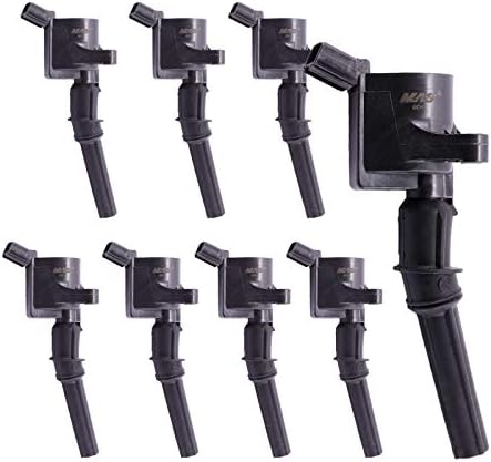 MAS 8 Pack Curved Boot Ignition Coil DG508 Compatible with Ford Lincoln ...