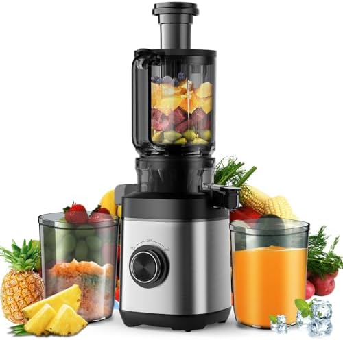 Amazon.com: Jocuu Cold Press Juicer Machine with Large Feeding Chute ...