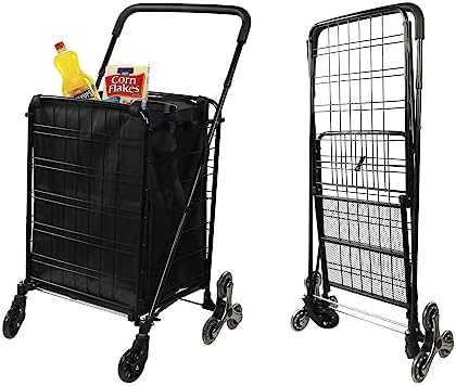 Amazon.com: Utility Cart with Wheels & Removable Cloth Liner, Folding ...