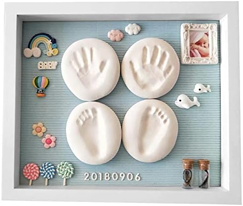 DIY Baby Handprint Footprint Memories Frame with LED Lights | Baby ...