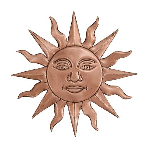 Amazon.com: Sun Wall Decor, Copper Sun Wall Art, Handmade Sun ...