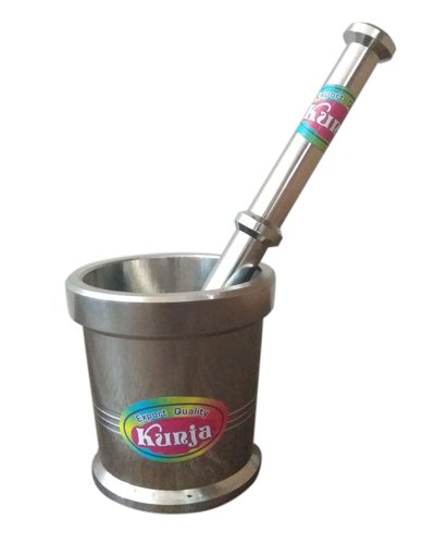 Buy Kunja Stainless Steel Khalbatta Mortar And Pestle Khal Dasta, (Size ...