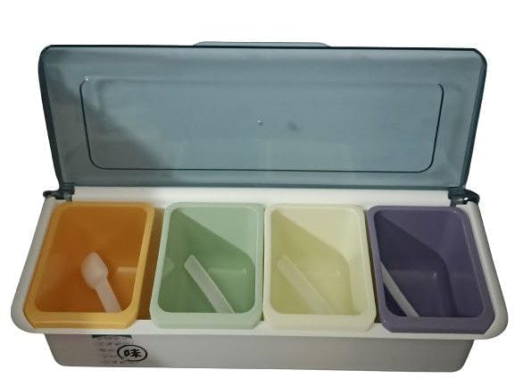 Buy BSBDA Wall Mounted Spice Storage Box With Spoon For Kitchen ...
