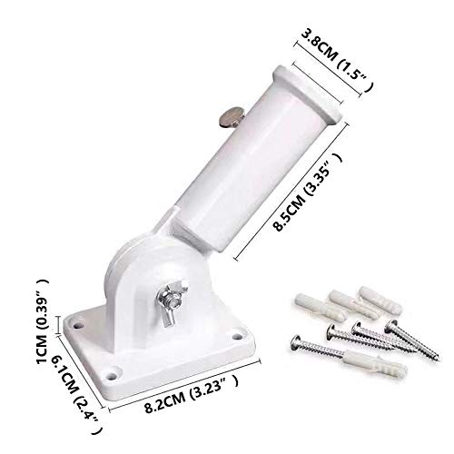 DIYARTS Wall Mount Flag Pole Bracket Outdoor Aluminum Alloy ...