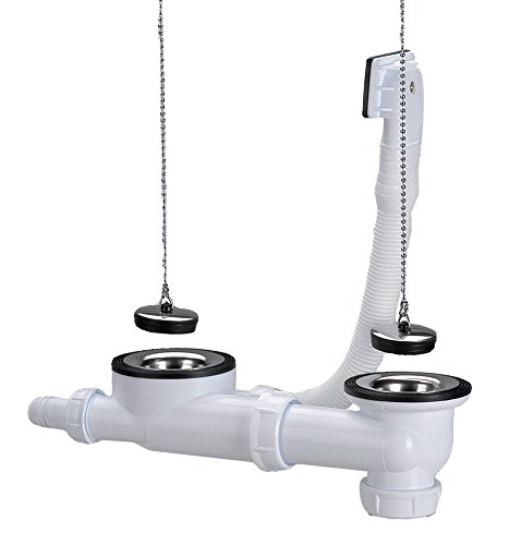 Stainless Steel Plastic for Sink with Overflow Fitting for 2TubsSAS ...