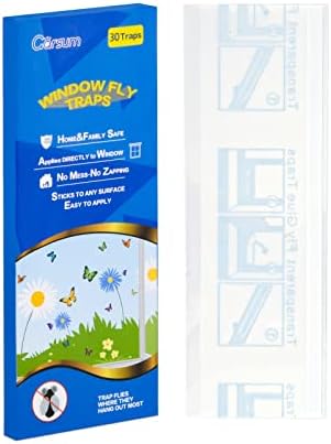 Amazon.com : Landisun Fly Trap Indoor Fruit Mosquitos Windows Bug Traps Paper Glue Sticky Strips ...