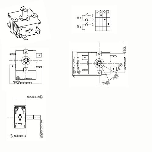 Snapklik.com : HQRP Heavy-Duty Rotary Switch 4-Position 3-Speed 120V-250V
