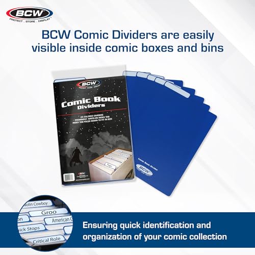 Snapklik.com : BCW Comic Dividers - 25 Pack Archival Polyethylene ...