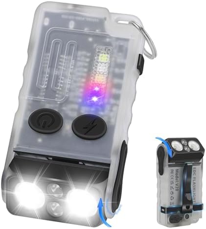 NGOKPYD V15 Mini Keychain Led Rechargeable Flashlight, Small EDC ...