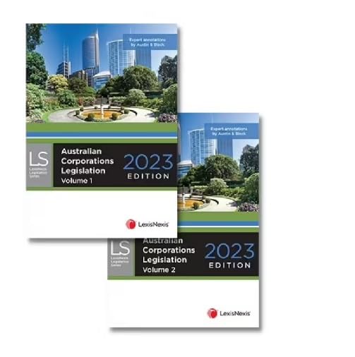 Australian Corporations Legislation 2023 (2 Volume Set) : NA: Amazon ...