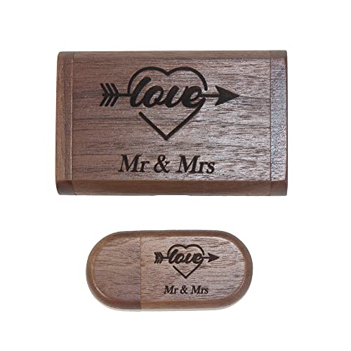 64GB Wedding USB Flash Drive with Laser Engraved Design Love Arrow Mr ...