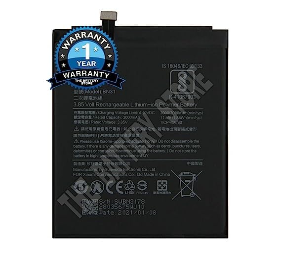 Original BN31 Battery for Redmi 5X, Y1, Y1 Lite Mi A1, Y2 Battery with ...