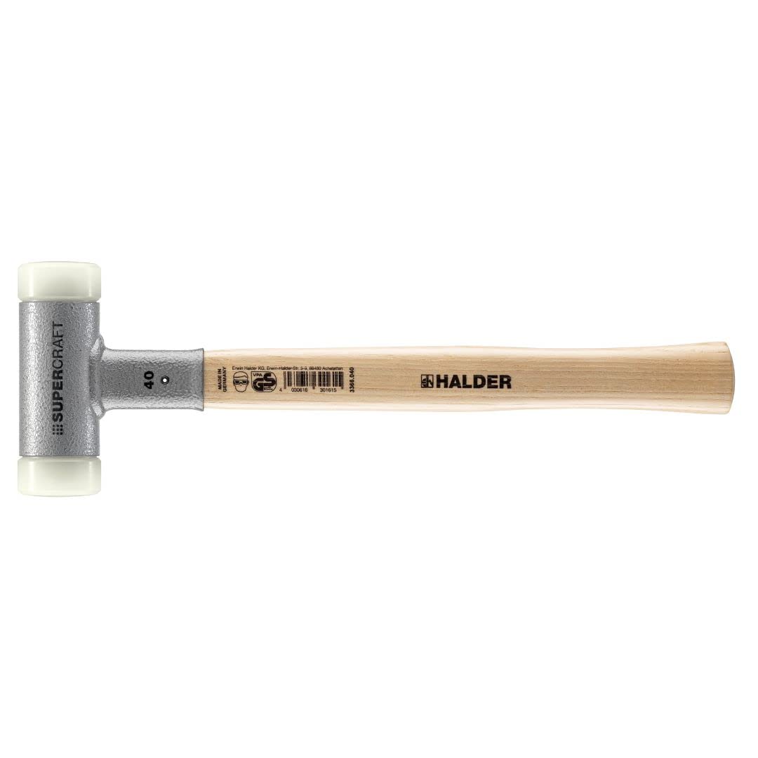 Amazon | ロームヘルド・ハルダー ショックレス 無反動 スーパークラフト ハンマー ヒッコリー製ハンドル ナイロン ( 白 ) 径40 3366.040 | プラスチックハンマー