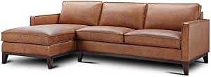 Amazon.com: Hello Sofa Home Pimlico Left Hand Facing Top Grain Leather ...