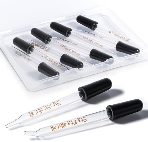Amazon.com: 4 Pack, 1 mL Glass Eye Dropper with Measurement - Long ...