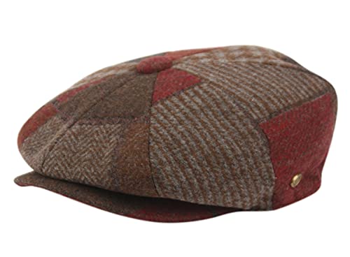 Snapklik.com : Mens Classic 8 Panel Wool Blend Newsboy Snap Brim ...