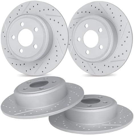 Amazon.com: R1 Concepts Front and Rear Brakes and Rotors| Drilled ...