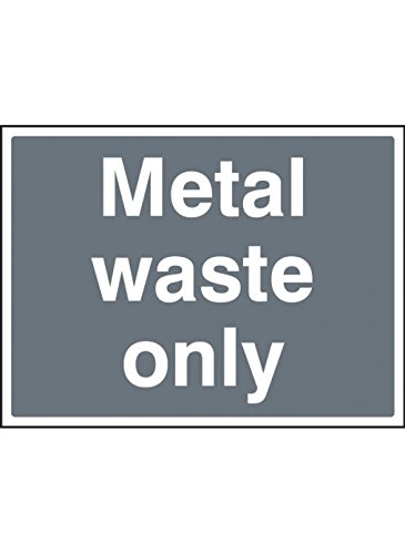 Caledonia Signs 16601Q "Metal waste only" Sign, Rigid Plastic, 600 mm x ...