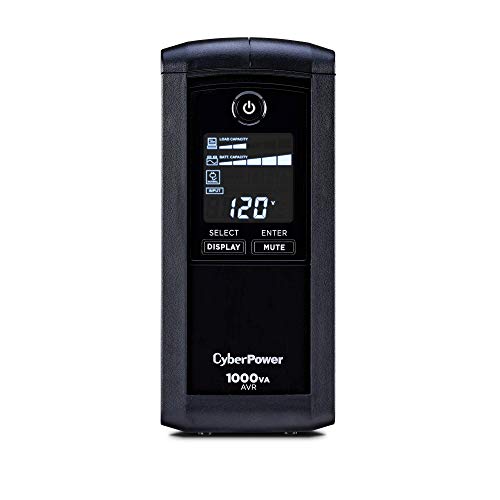 CyberPower CP1000AVRLCD Intelligent LCD UPS System, 1000VA/600W, 9 ...