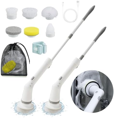 Amazon.com: Electric Spin Scrubber Bathroom Cordless Cleaning Brush ...