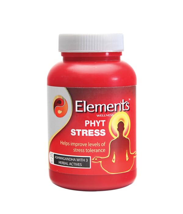 Elements Wellness Phyt Stress Ashwagandha Stress Support Supplement, 60 ...