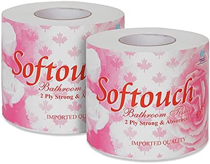 Softouch Excel Toilet Roll Tissue Paper Pack of 2 (375 sheets Per Roll ...