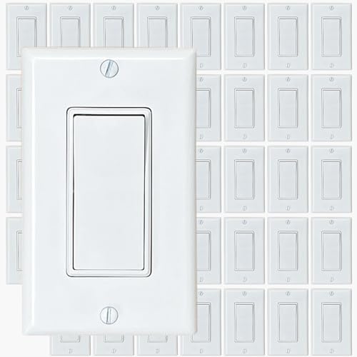 Snapklik.com : 40-Pack PROCURU Decorator Paddle Rocker Light Switch