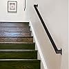 6FT Black Iron Hand Railing, Sturdy Safety Staircase Handrails Wall ...