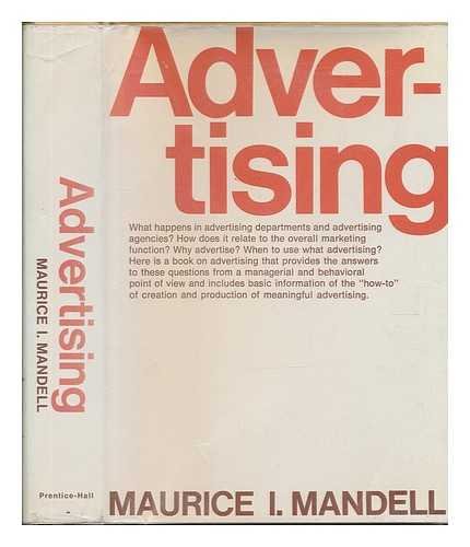 Advertising [By] Maurice I. Mandell.: Mandell, Maurice I.: Amazon.com ...