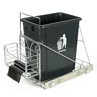 Amazon.com: MUMUKE Pull Out Trash Can Under Cabinet Slider Shelf with ...