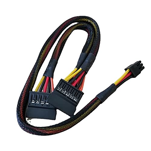 Amazon.in: Buy Small 6Pin to Splitter 15Pin Sata Power Cable Cord ...