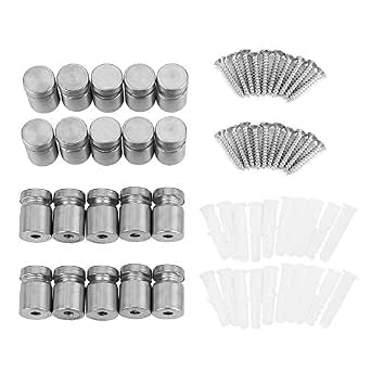 Generic Glass Fixing Standoff Screws High Stainless Steel Buffer Rubber ...