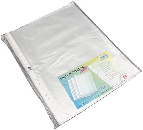 Solo SP 113 Sheet Protector A3 - Transparent Clear, Pack of 50 : Amazon ...