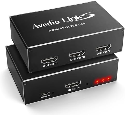 Amazon.co.jp: avedio links 4K HDMI Splitter (Splitter), 1 Input, 3 Outputs, Simultaneous Output ...
