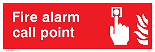 Viking Signs FV341-L15-V “Fire Alarm Call Point” Sign, Vinyl/Sticker ...