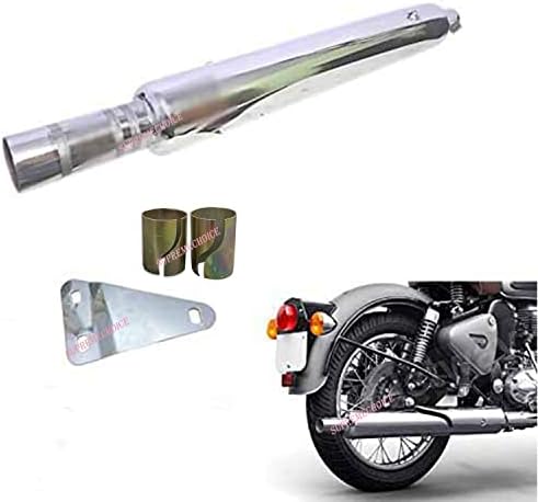 Big Bottle Long Punjabi Silencer Exhaust with Bush for RE Bullet ...