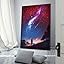 POLIUAWS Starry Galaxy Night Girl Poster Print Art Wall Painting Canvas ...