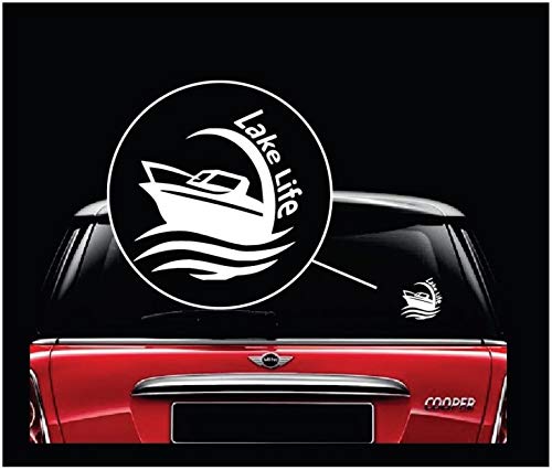 SIGN EVER Lake Life Car Back Side Stickers Window Graphics Vinyl Decals ...