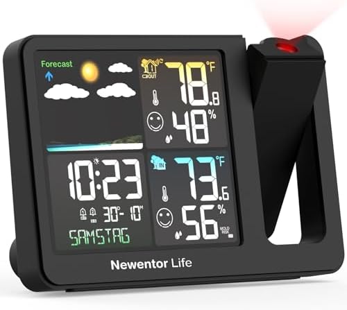 Amazon.com: Newentor Life Projection Alarm Clock, Projector Alarm ...