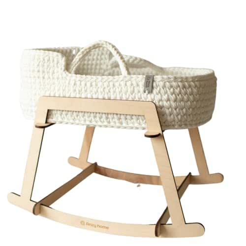 Amazon.com: Doll bassinet Doll cradle Baby doll crib Baby doll furniture Boho doll bed Toy ...