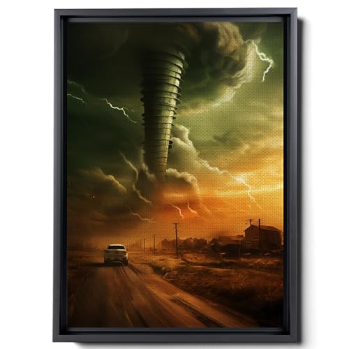 Amazon.com: Storm Wall Art, Tornado Over Open Prairie, Thunderstorm ...