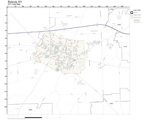 Zip Code Wall Map Of Batavia Ny Zip Code Map | Desertcart Bahamas