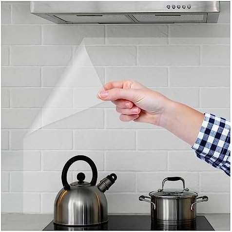 Wallpaper Kitchen Oil Proof Wall Stickers, 42 x 300 cm Clear Wall ...