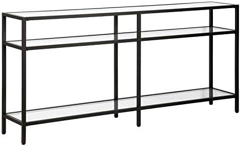 Amazon.com: Sivil 64'' Wide Rectangular Console Table in Blackened ...